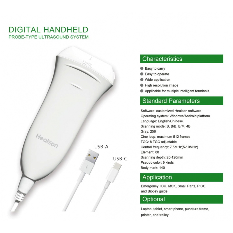 USB Ultrasound Scanner, USB Ultrasound Probe For Smartphone, Tablet and ...